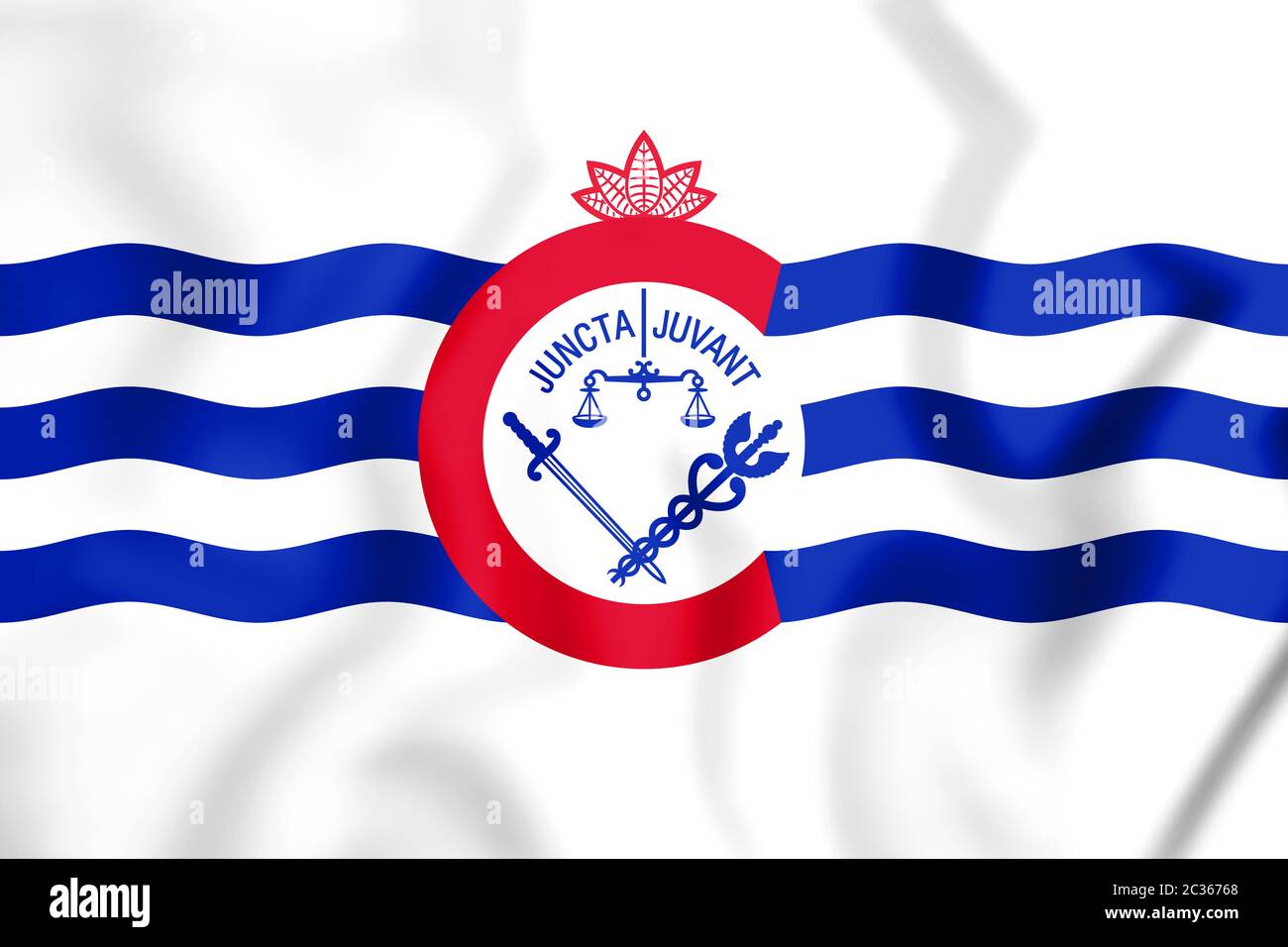 3D Flag of Cincinnati (Ohio), USA. 3D Illustration Stock Photo - Alamy