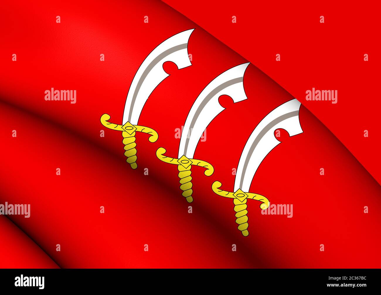 3D Flag of Essex, England. 3D Illustration Stock Photo - Alamy