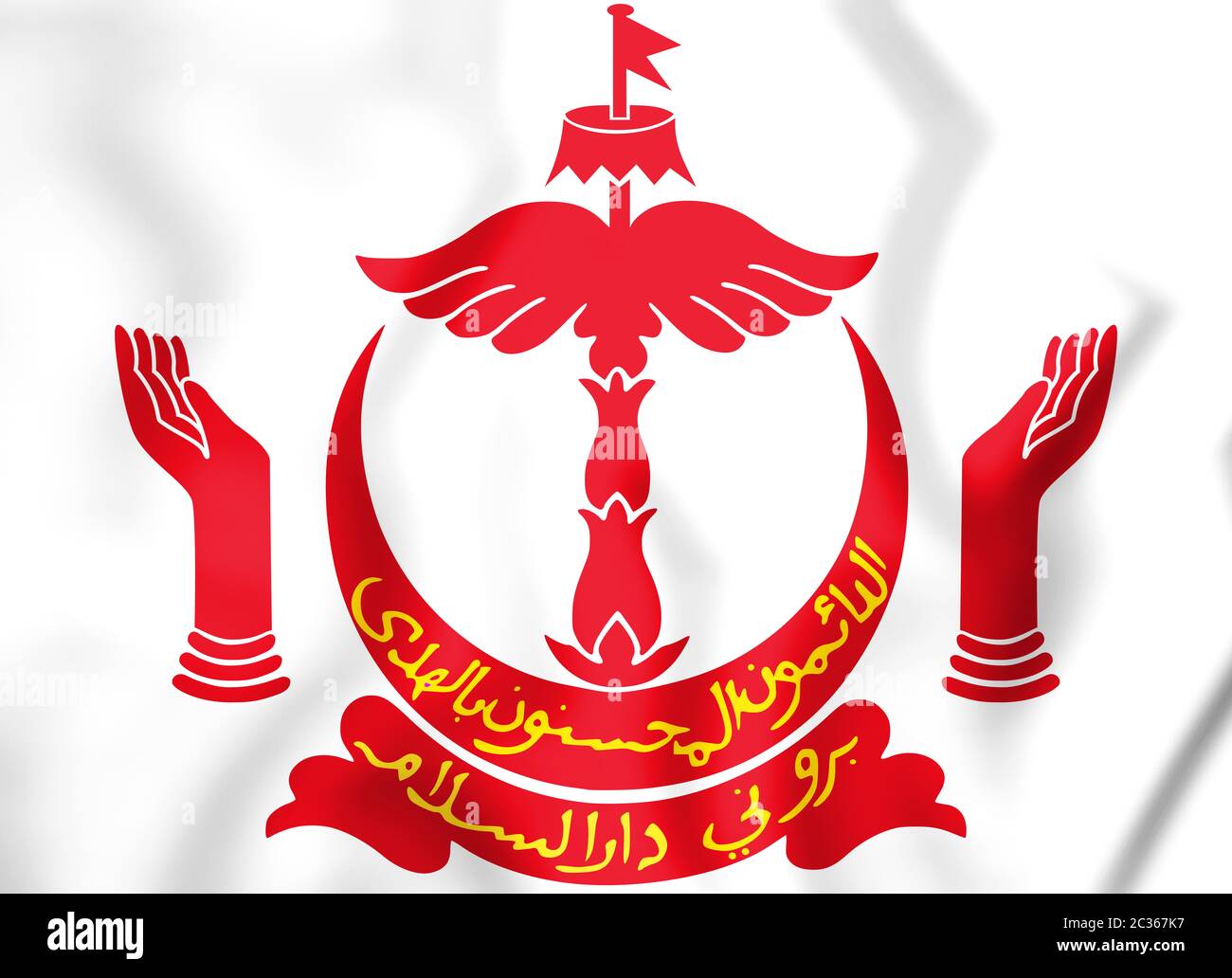 3D Emblem of the Brunei. 3D Illustration Stock Photo - Alamy
