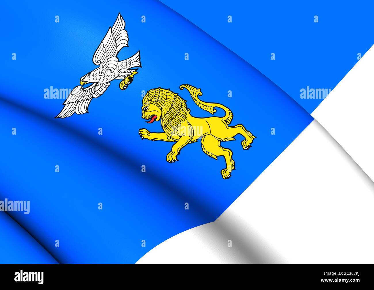 3D Flag of Belgorod City, Russia. 3D Illustration Stock Photo - Alamy