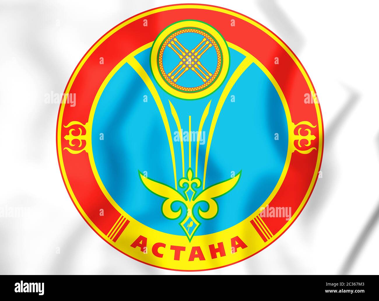 3D Astana coat of arms, Kazakhstan. 3D Illustration Stock Photo - Alamy