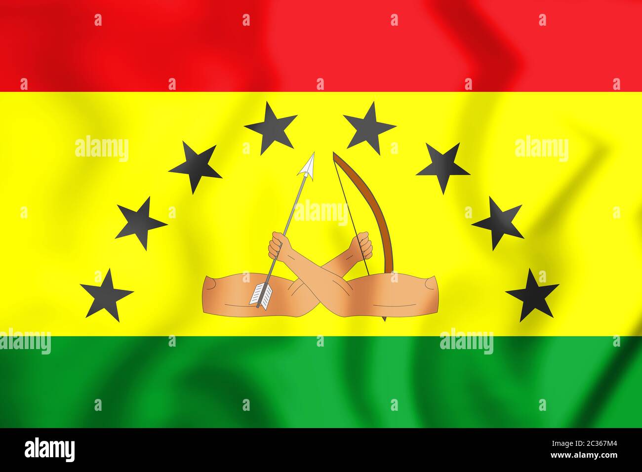 3D Flag of Guna Yala District. 3D Illustration Stock Photo - Alamy