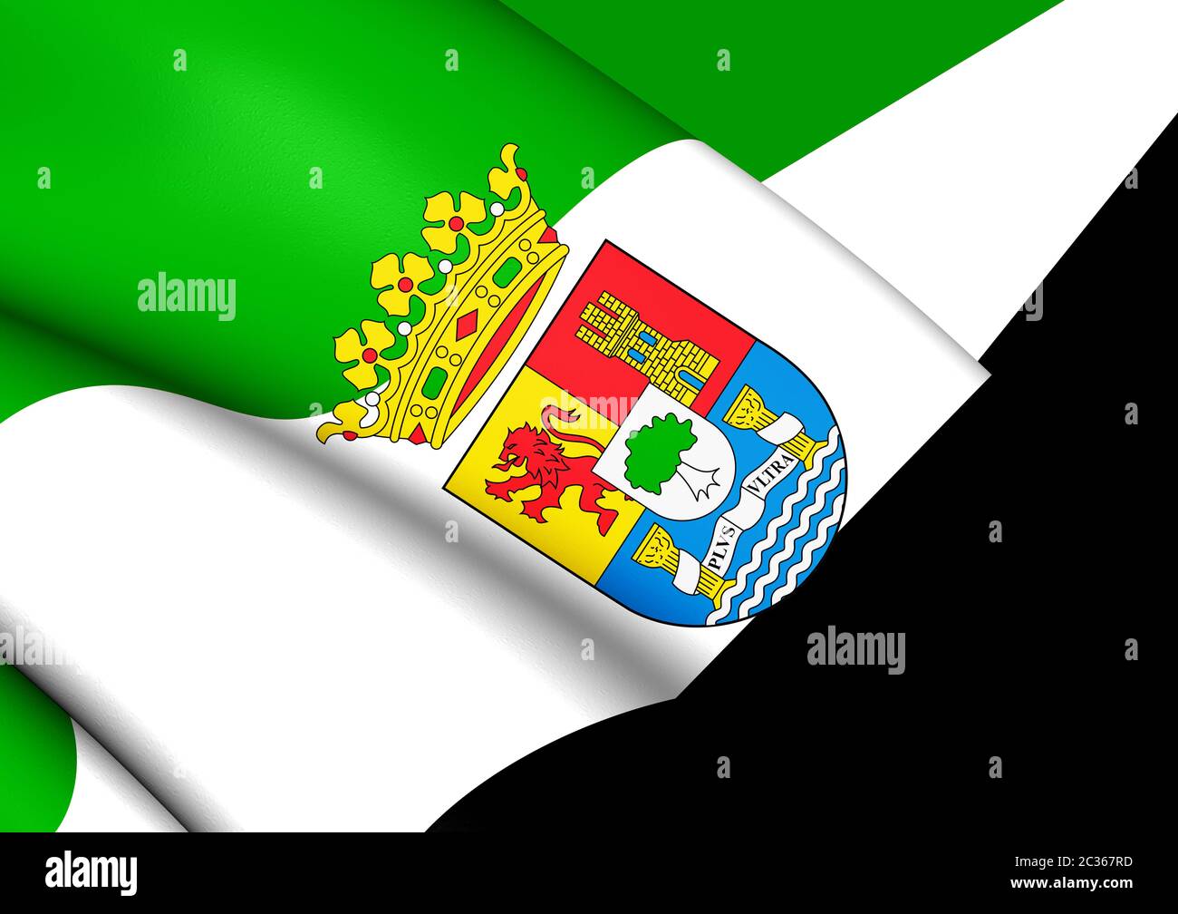 Flag of the region extremadura hi-res stock photography and images - Alamy