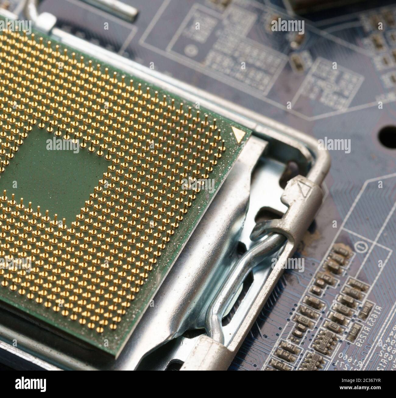 Computer hardware, motherboard with microprocessor Stock Photo - Alamy