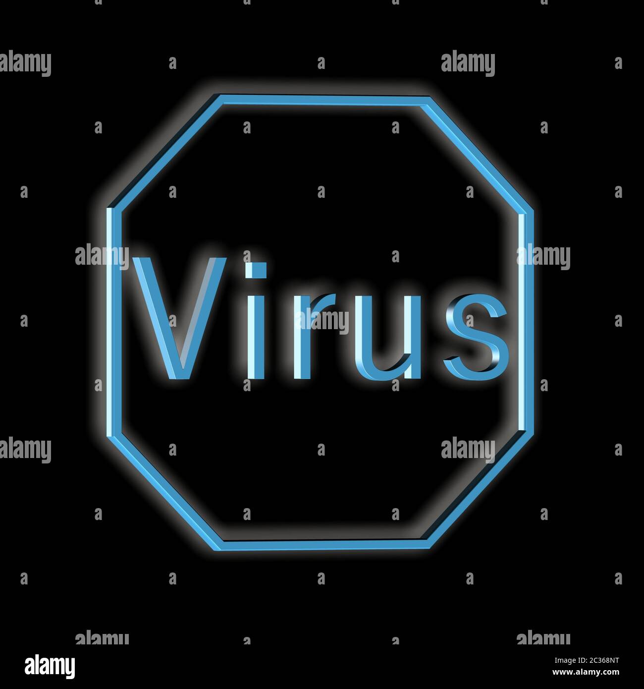 Virus - Word or text as 3D illustration, 3D rendering Stock Photo - Alamy