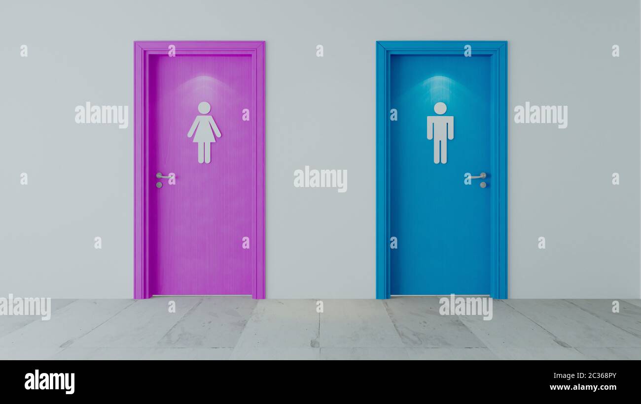 Pink Female Bathroom Symbol