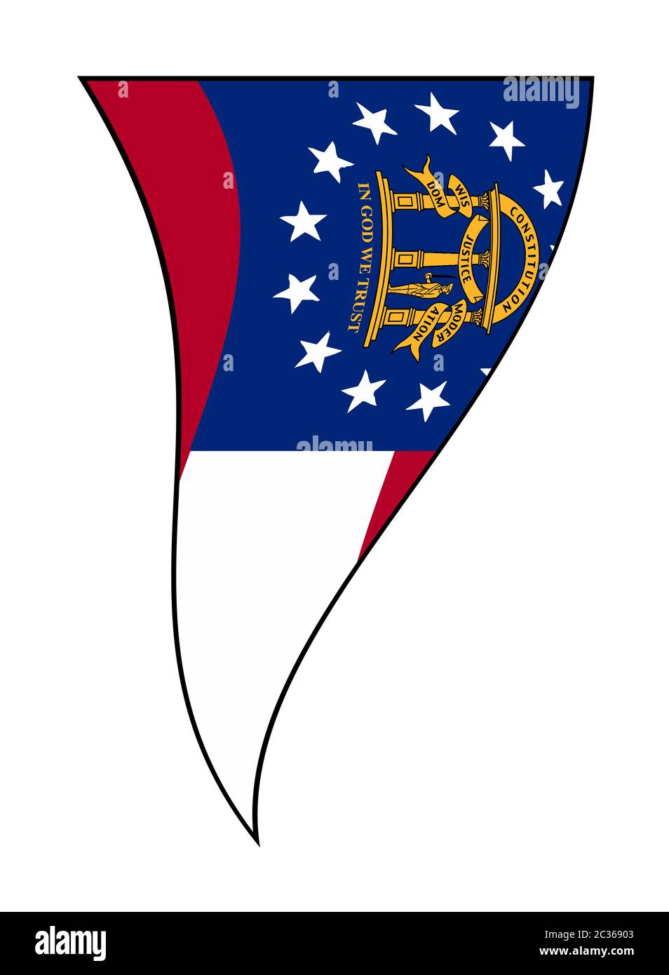 Triangle Wave Flag Clip Art