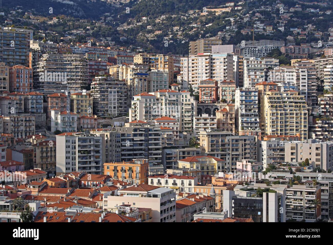 Residential Skyscrapers Buildings in Moneghetti District of Monaco ...