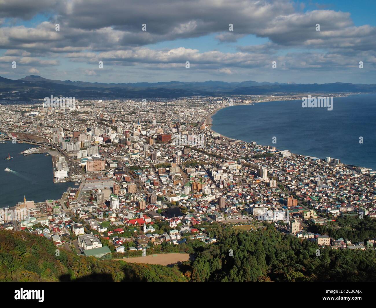 sapporo skyline panorama view from mount moiwa Stock Photo - Alamy