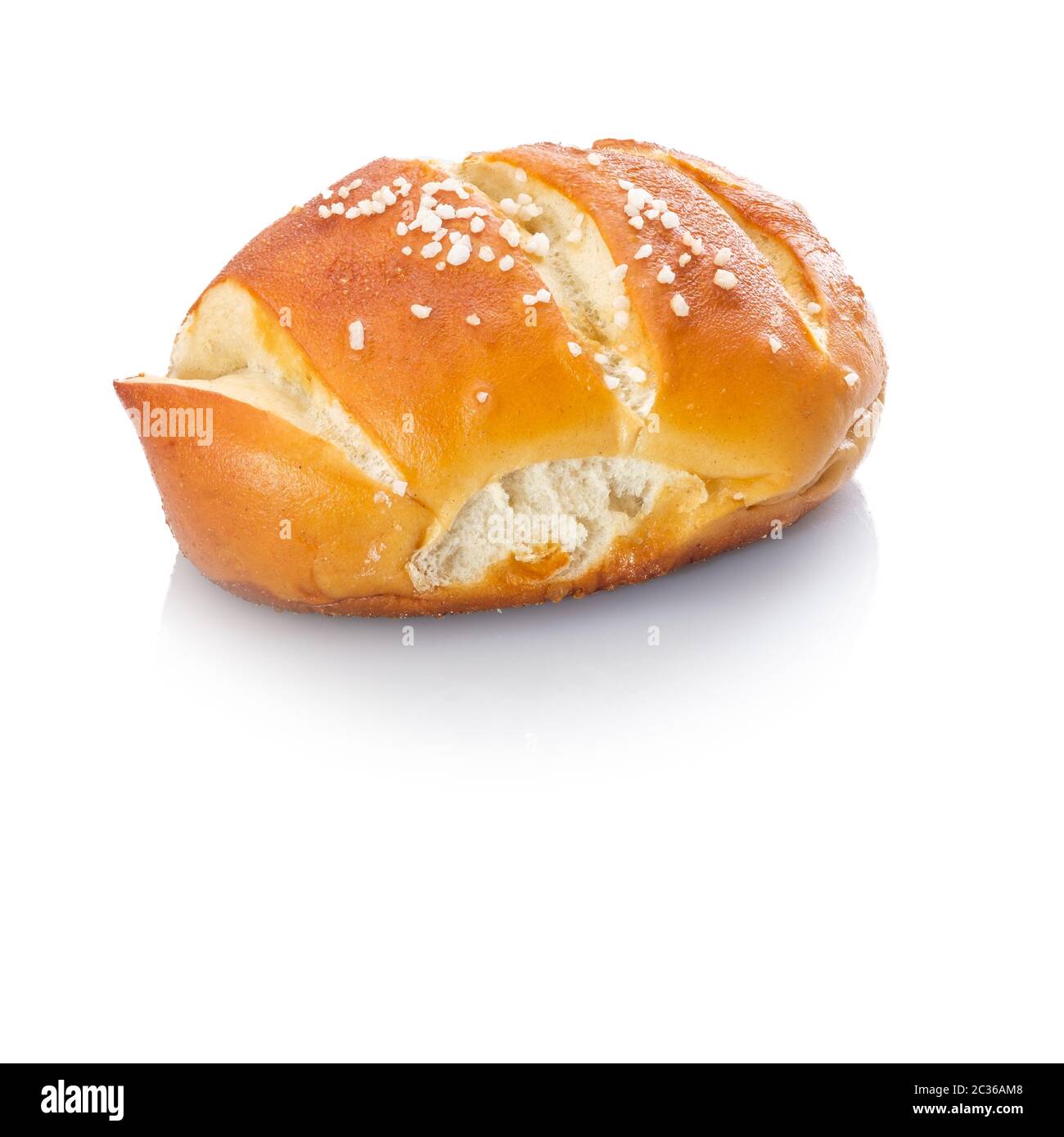 Lye roll with salt white isolated Stock Photo - Alamy