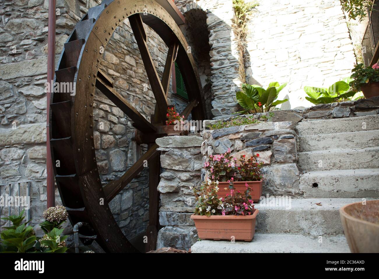 The old watermill in Manarola Stock Photo - Alamy