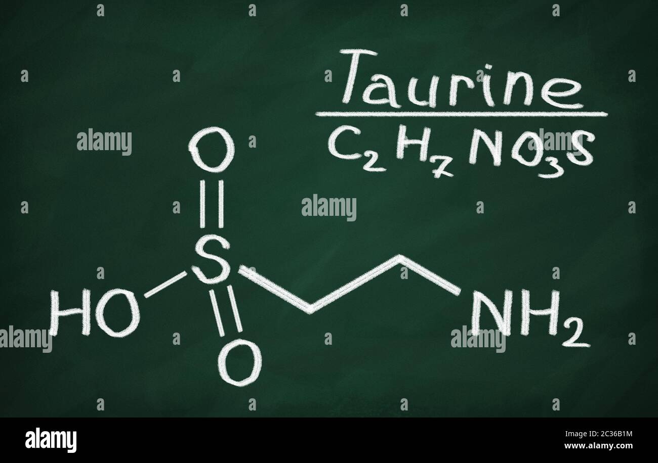 Structural model of Taurine on the blackboard Stock Photo - Alamy