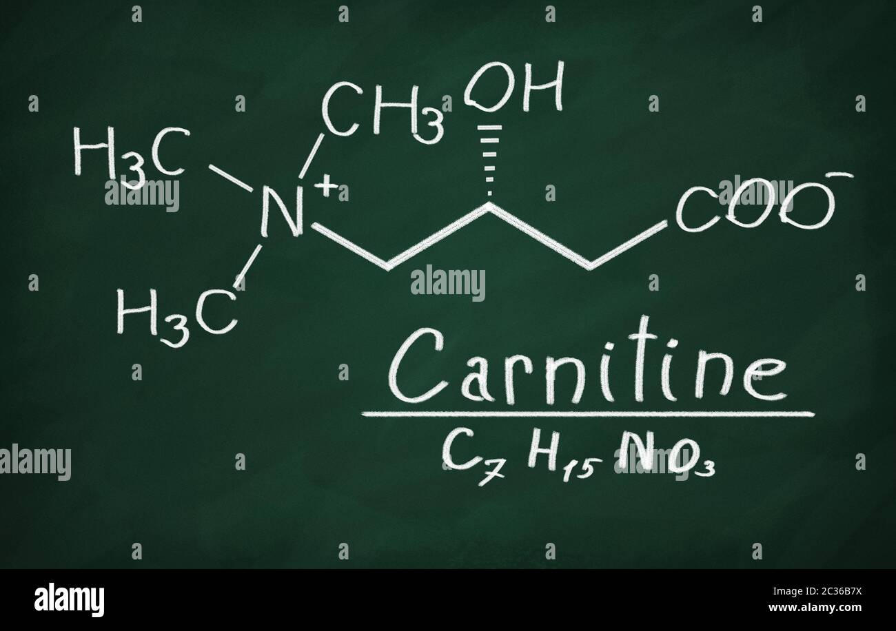 Structural model of Carnitine on the blackboard Stock Photo - Alamy
