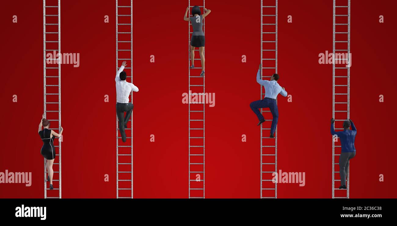 Climb the Corporate Ladder as a Business Concept Stock Photo - Alamy