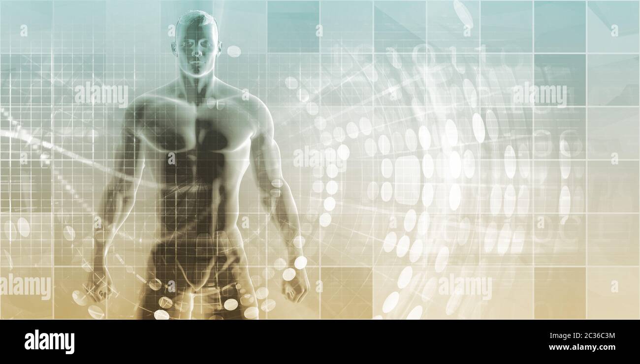Wearable Technologies and Biometrics Tracking System Art Stock Photo ...