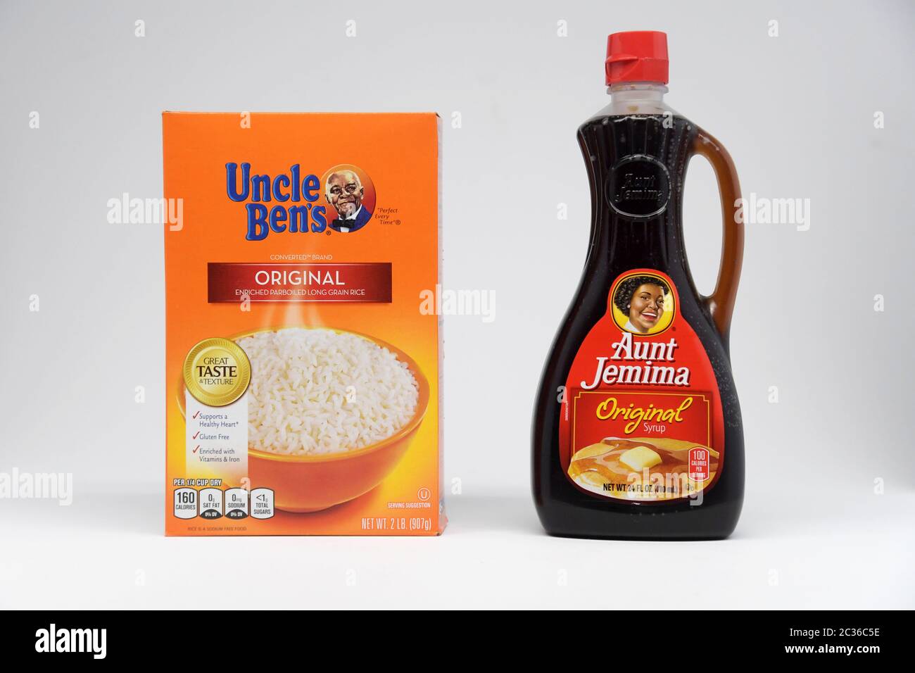 Detailed view of Uncle Ben's orginal enriched parboiled long grain rice ...