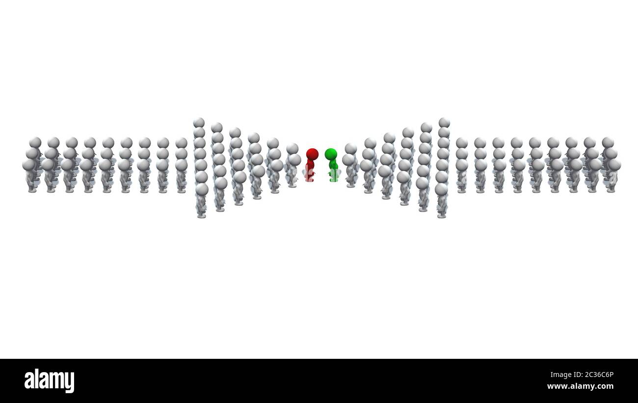 Index arrow made of 3D human with a leader at the top Stock Photo - Alamy