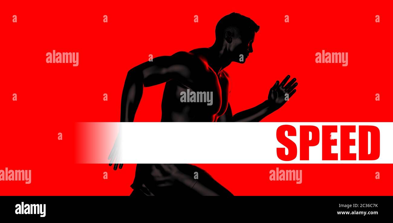 Speed Concept with Fit Man Running Lifestyle Stock Photo - Alamy