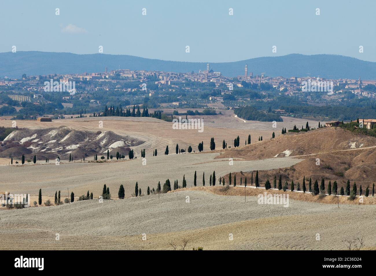 Crete Senesi - The landscape of the Tuscany. Italy Stock Photo - Alamy
