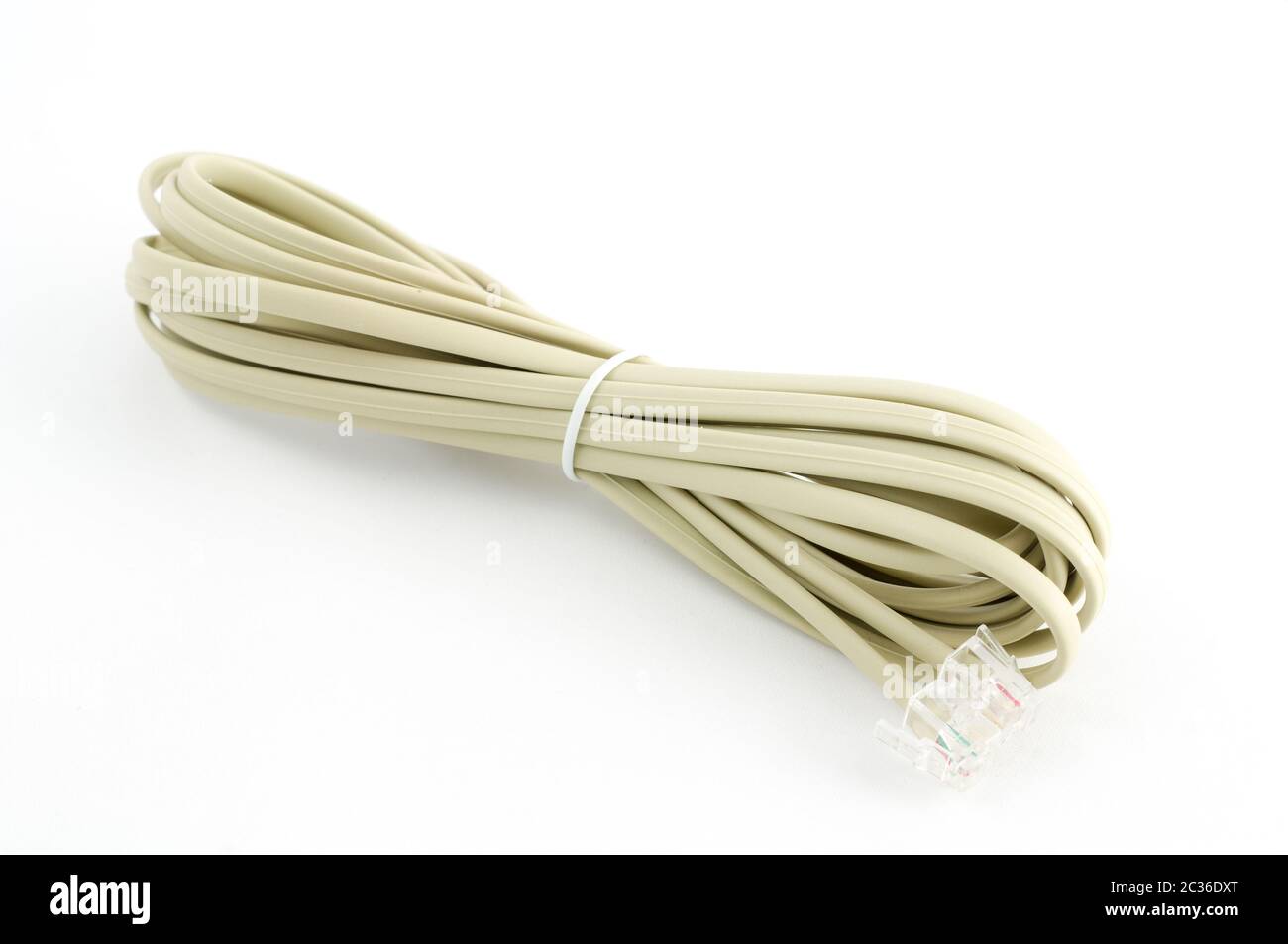 White Modem Cable, Isolated on White background Stock Photo - Alamy