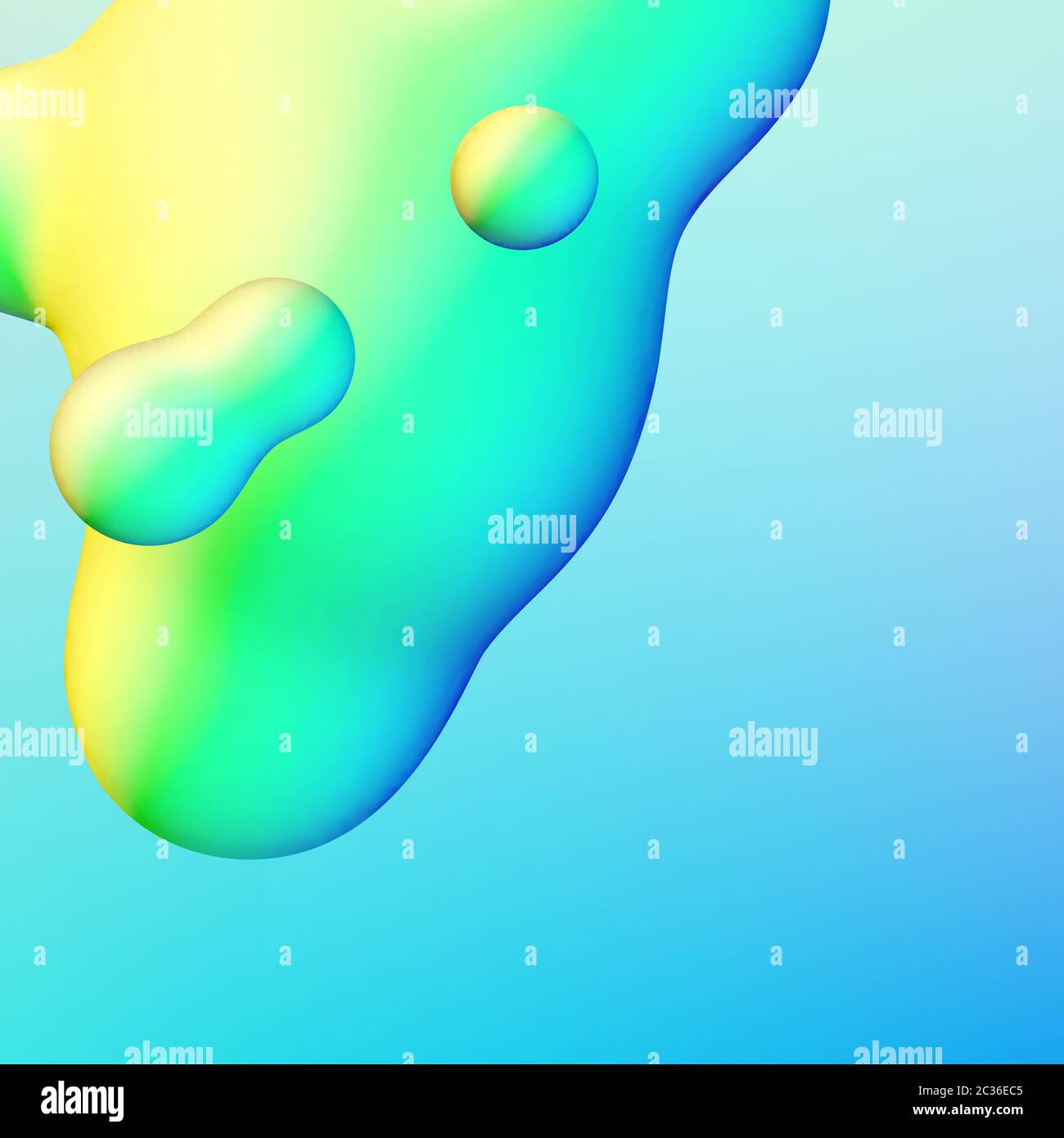 Fluid design liquid blobs with vibrant intense colors abstract ...