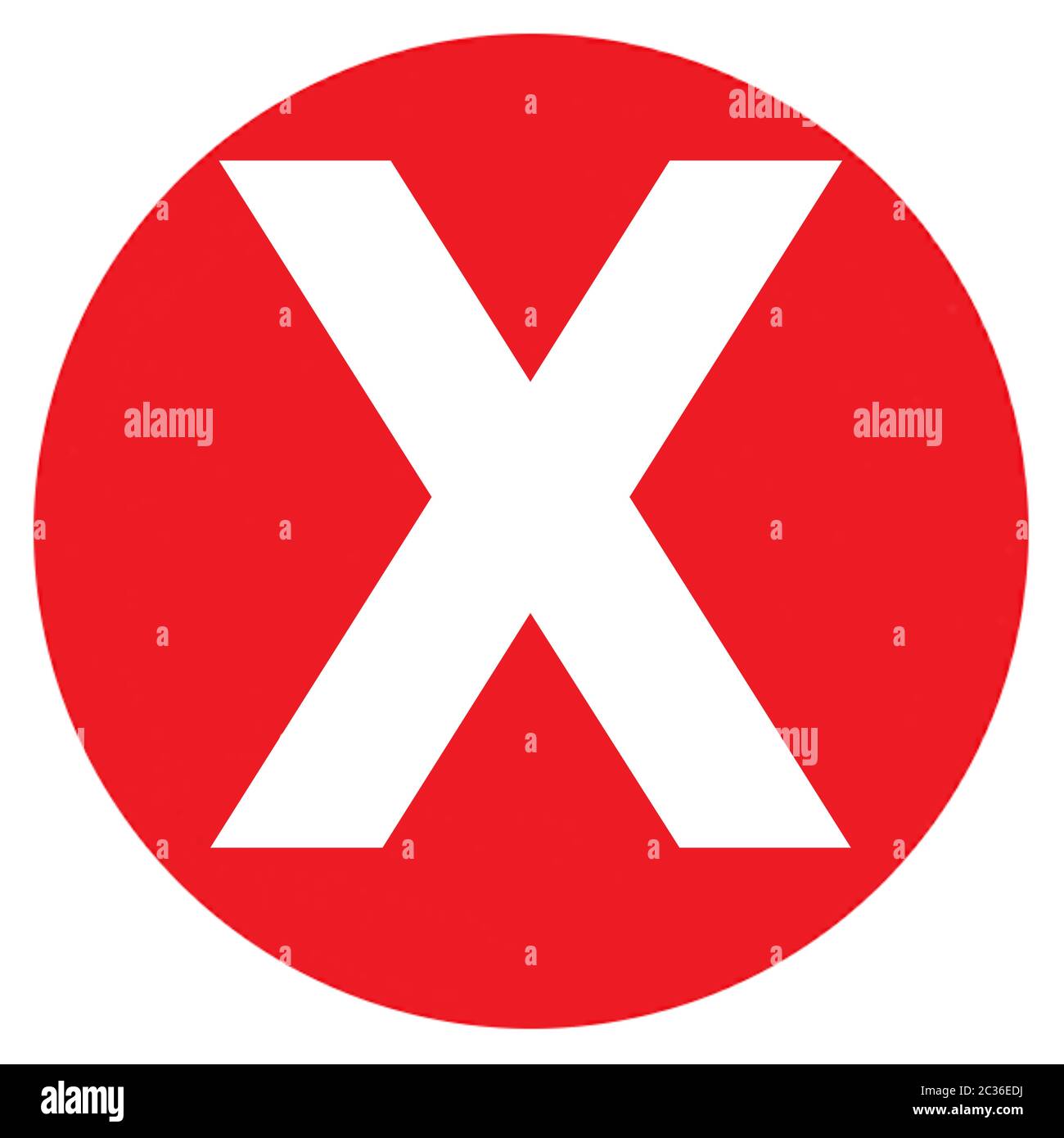 The Letter X Big Red Dot Letters And Numbers White Capitalized Font On ...