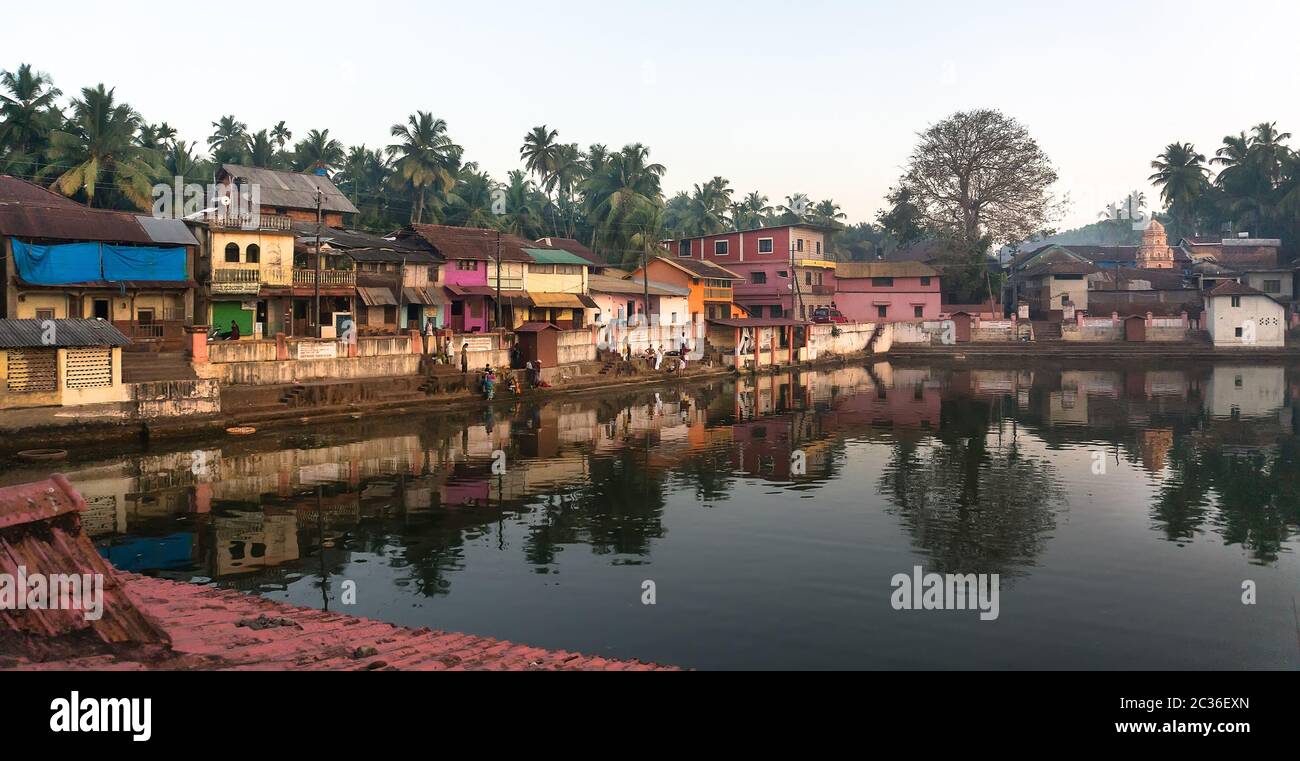 Coast sacred lake in Gokarna. India Stock Photo - Alamy