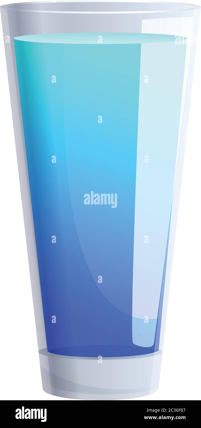 Blue cocktail glass icon. Cartoon of blue cocktail glass vector icon ...