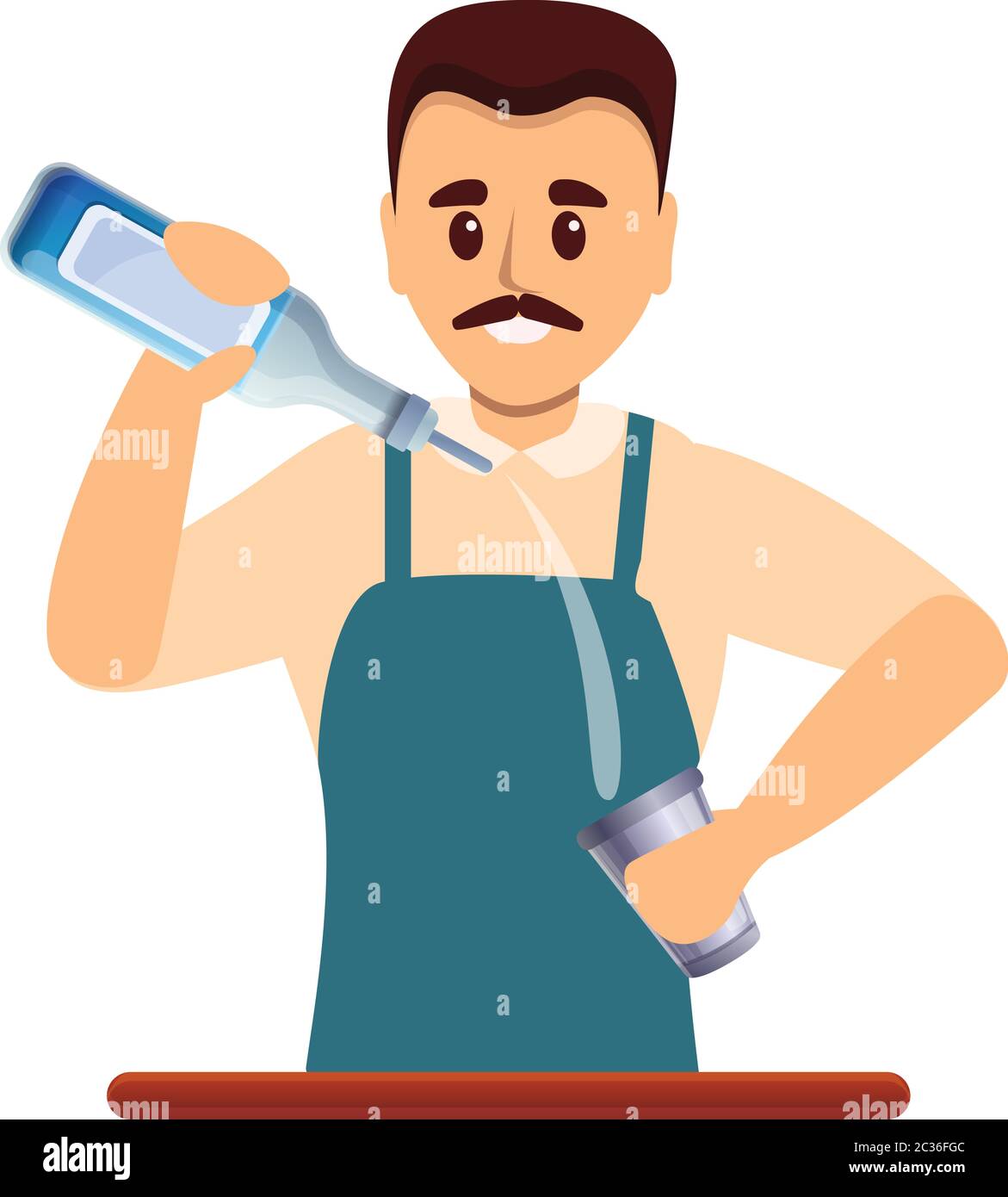 Smiling bartender icon. Cartoon of smiling bartender vector icon for ...