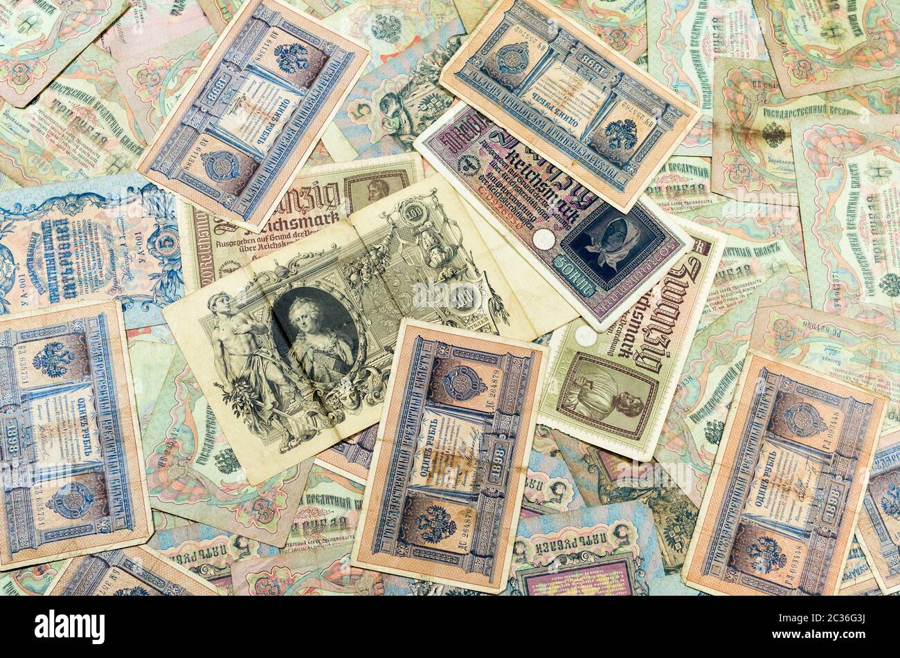 High resolution photo of very old banknotes (1898-1909 Stock Photo - Alamy