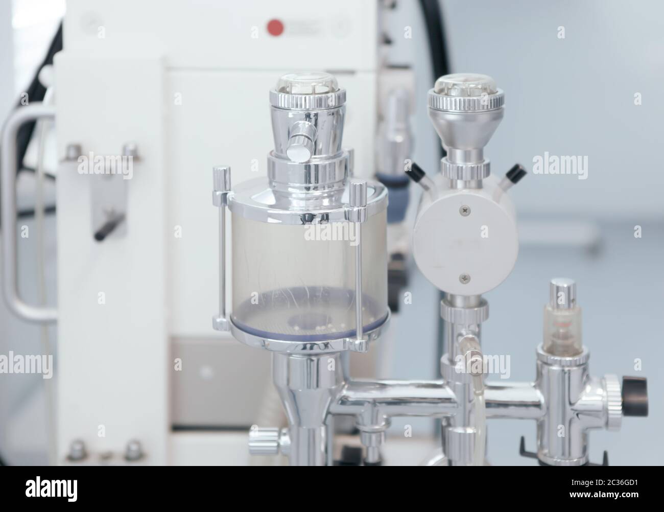 Image of medical ventilator. Hospital respiratory ventilation. Patient ...