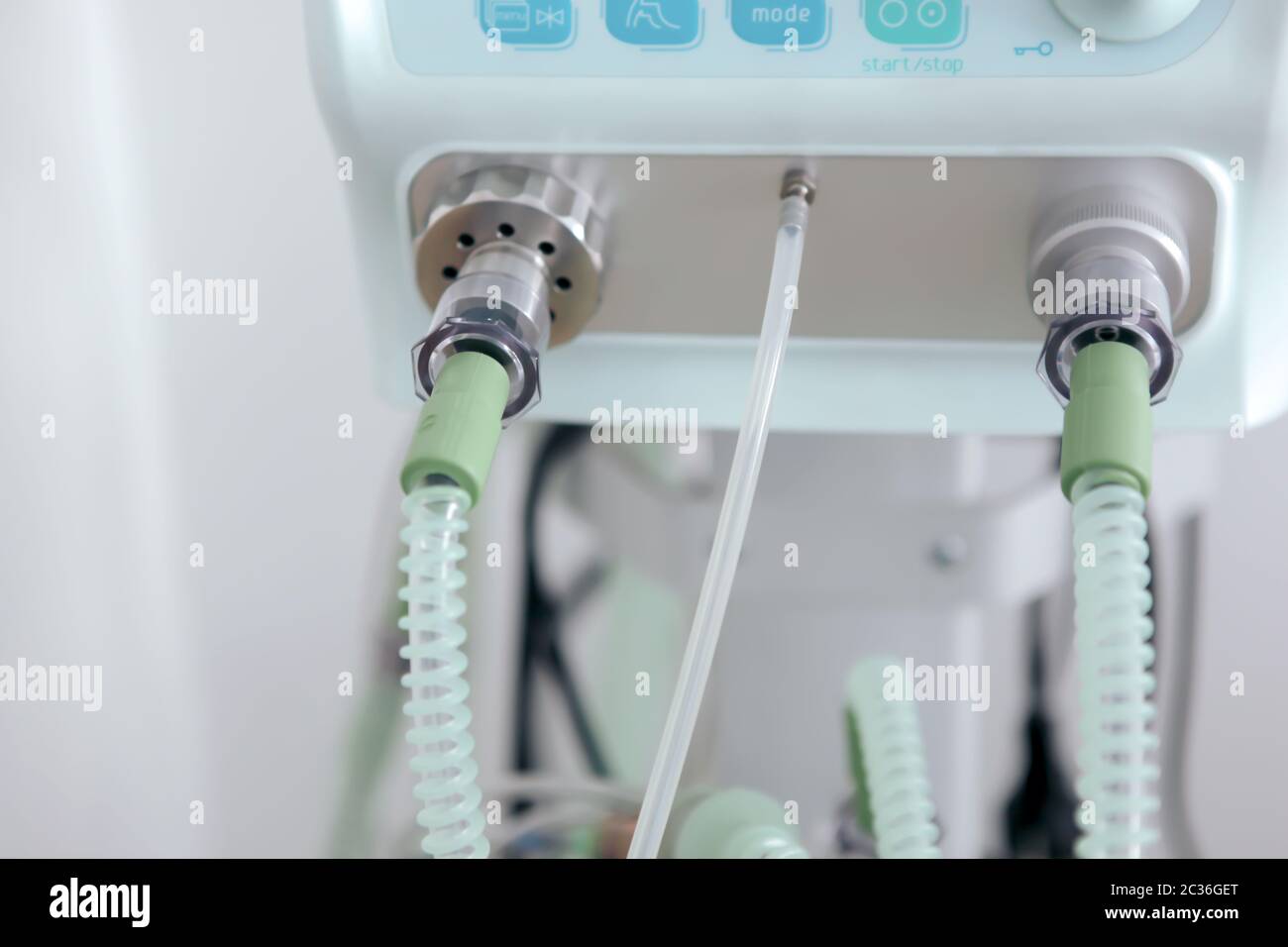 Image of medical ventilator. Hospital respiratory ventilation. Patient ...