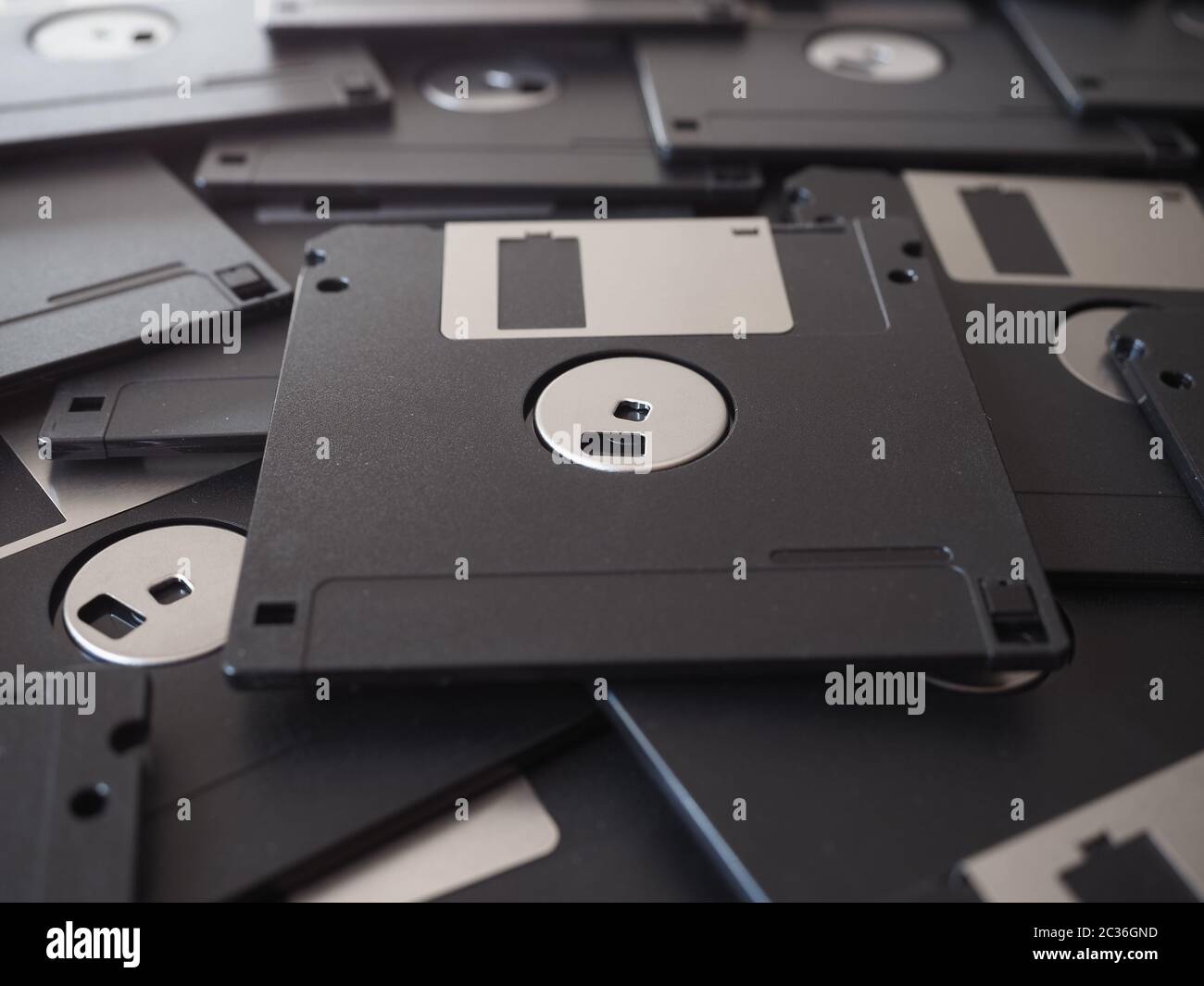 many magnetic diskettes for personal computer data storage Stock Photo ...