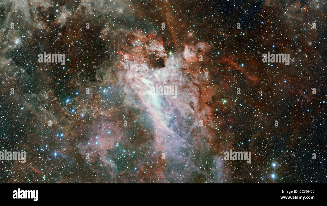 High definition star field, colorful night sky space. Nebula and ...