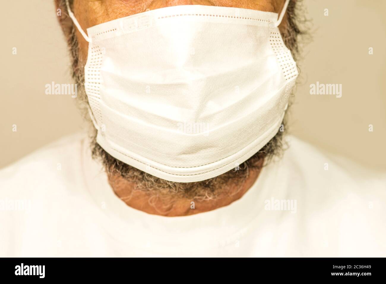 medical face mask in a closeup Stock Photo - Alamy