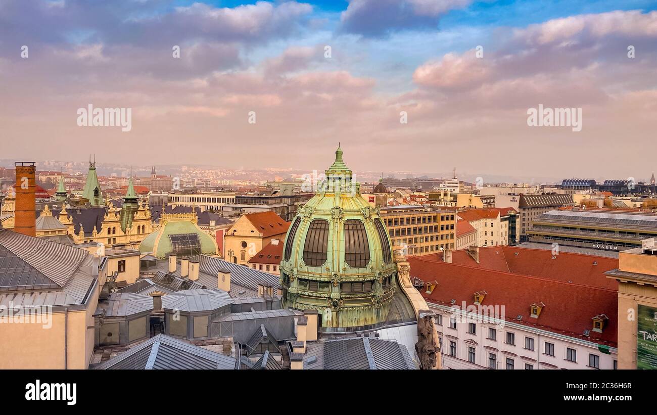 Prague from above Stock Photo - Alamy