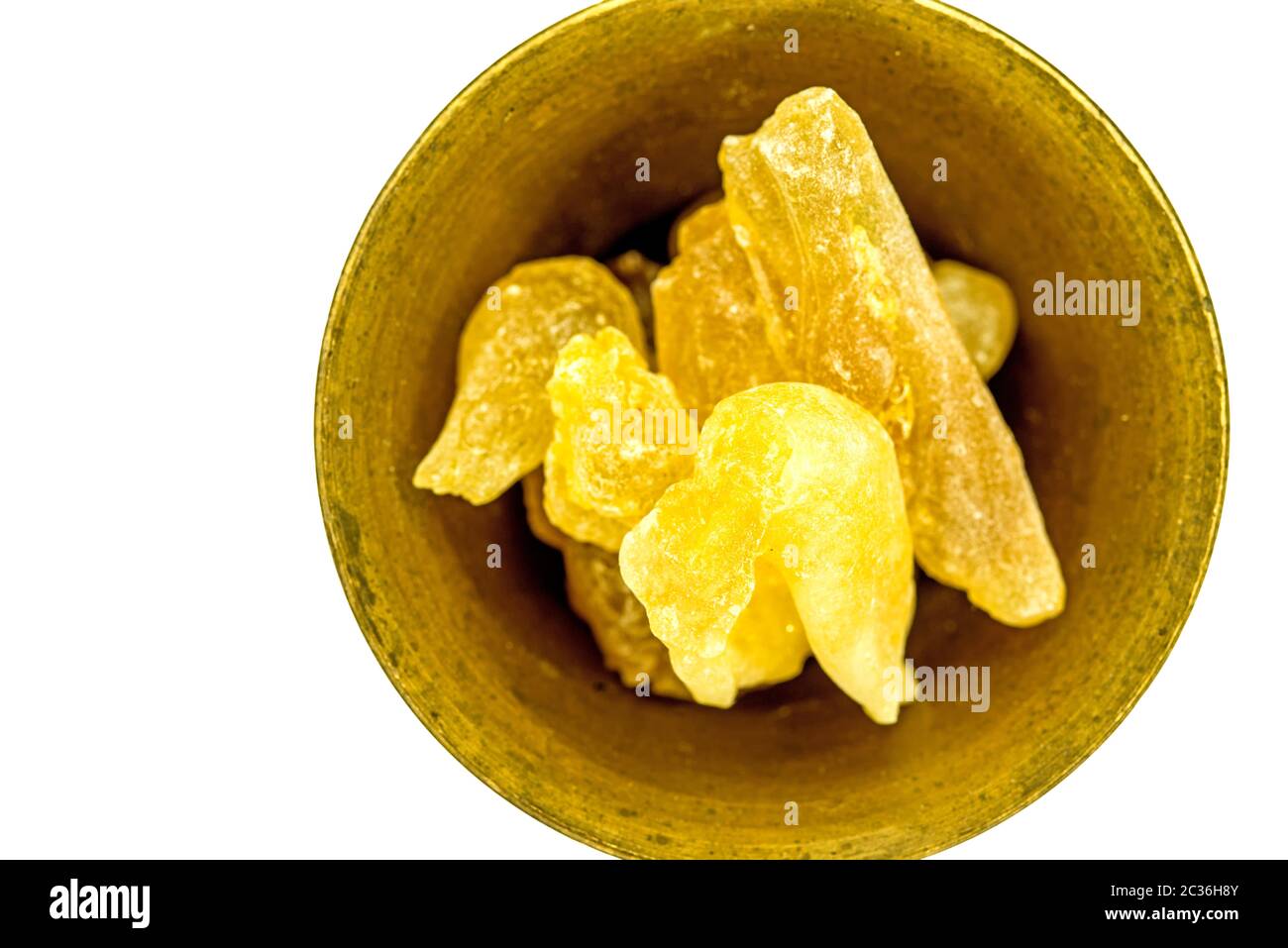 Olibanum in a mortar, cut out on a white background Stock Photo - Alamy