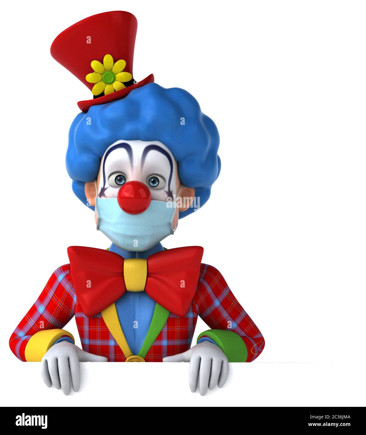 3D illustration of a cartoon character with a mask Stock Photo - Alamy