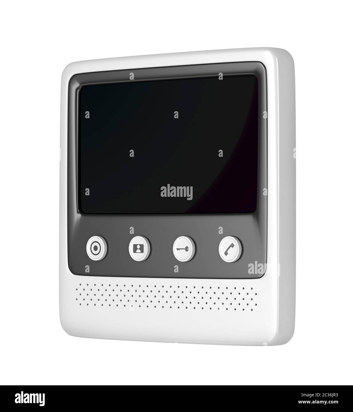 Video intercom isolated on white background Stock Photo - Alamy