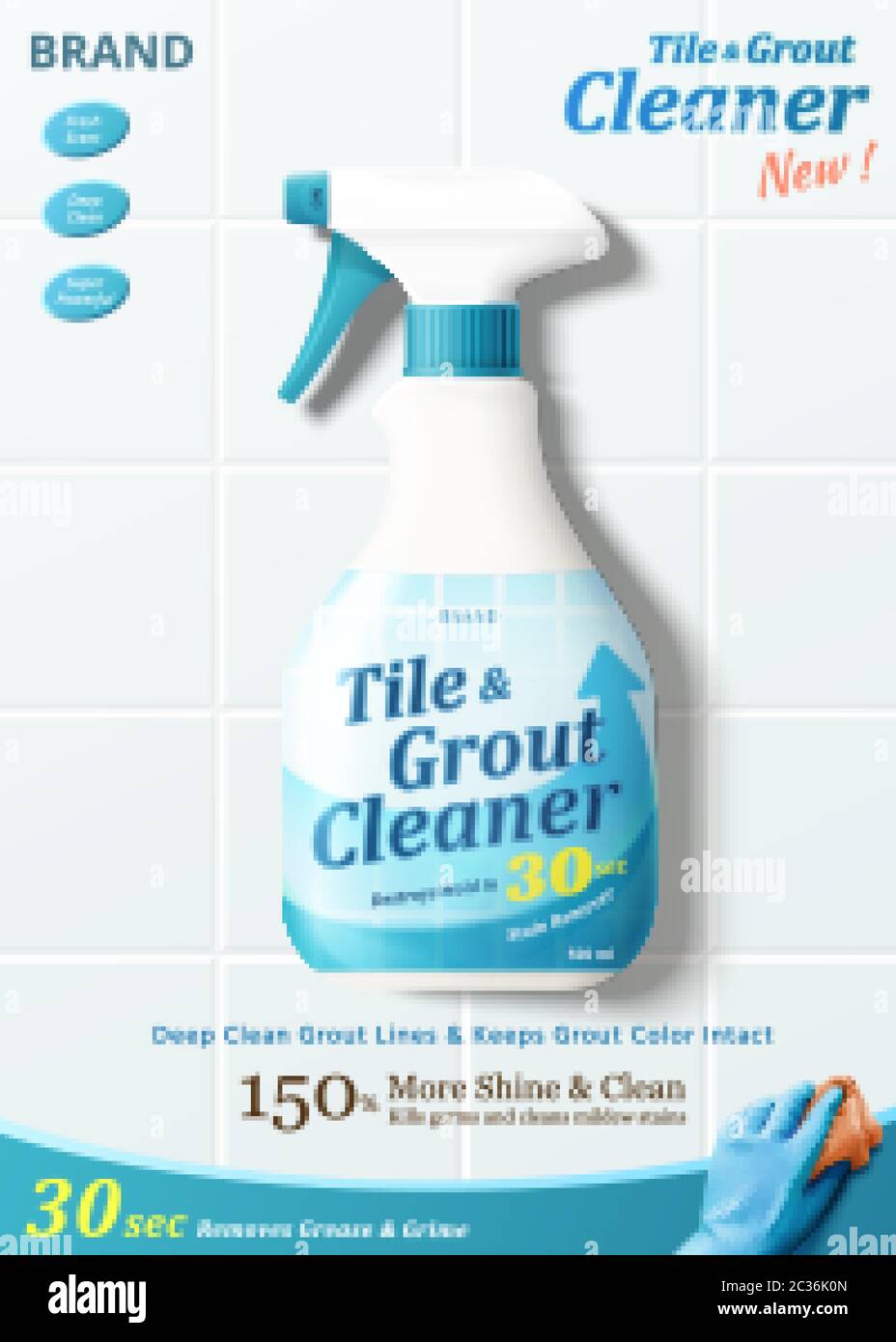 Grout cleaner Stock Vector Images - Alamy