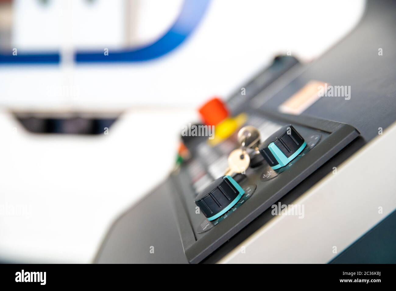 control panel of metal processing machine using modern technology in ...