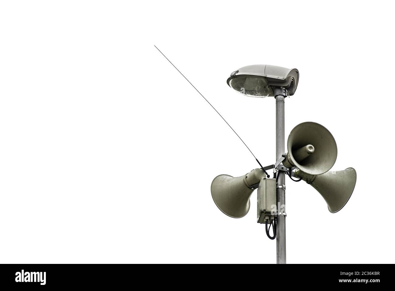 city loudspeaker for local radio and alarm Stock Photo - Alamy
