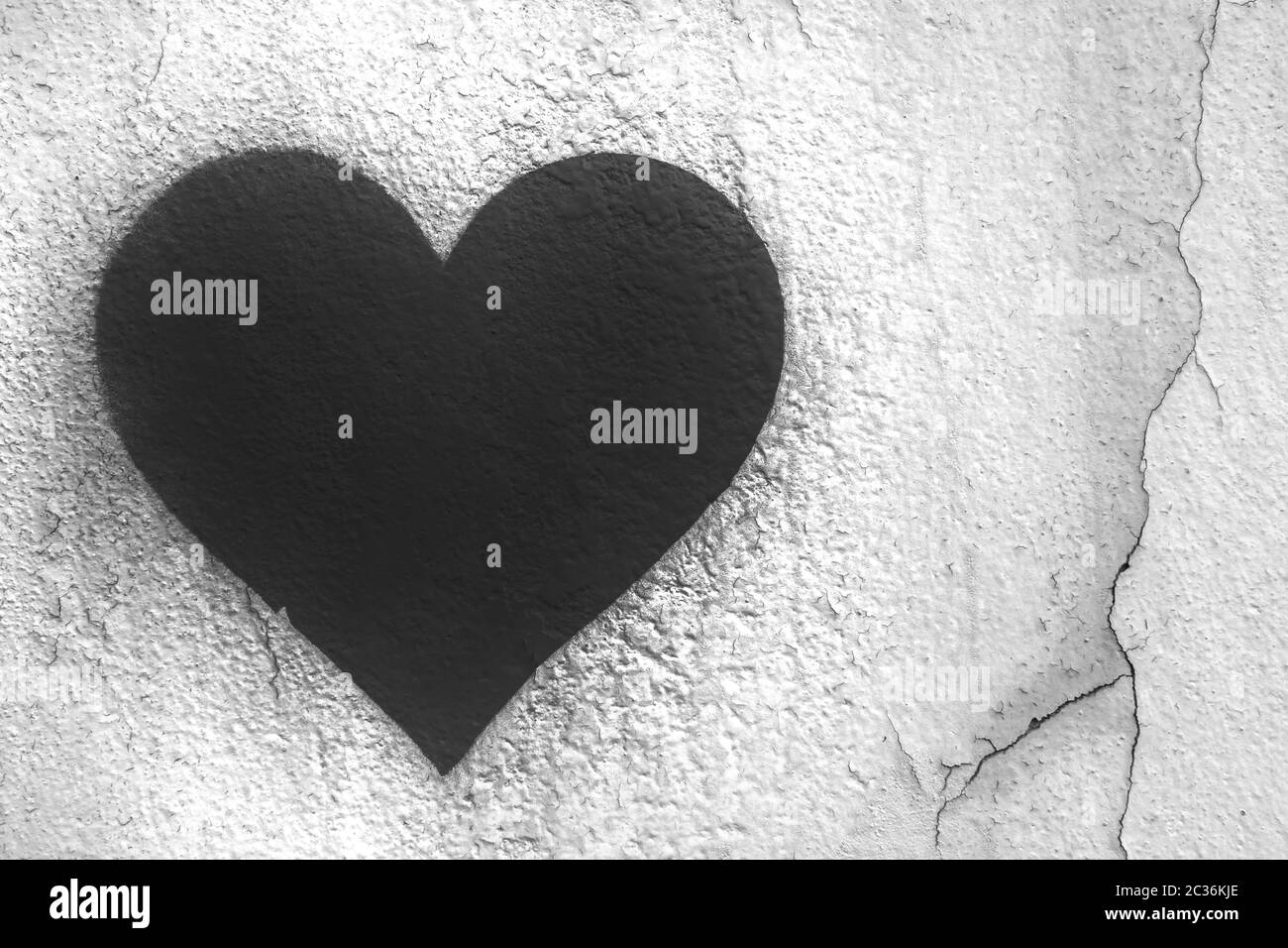 Red heart shape sign Black and White Stock Photos & Images - Alamy