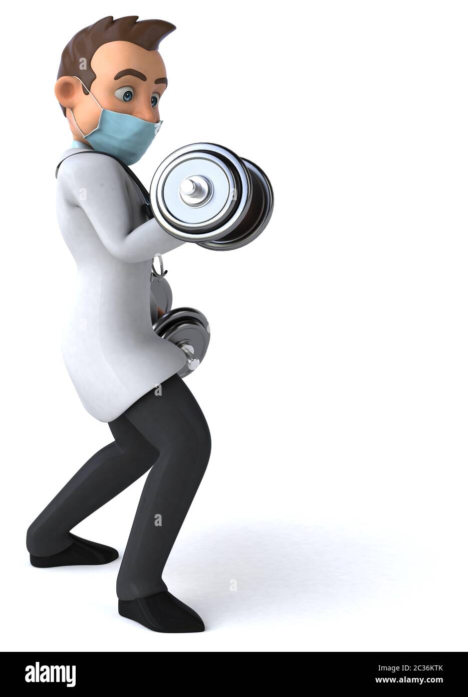 3D illustration of a cartoon character with a mask Stock Photo - Alamy