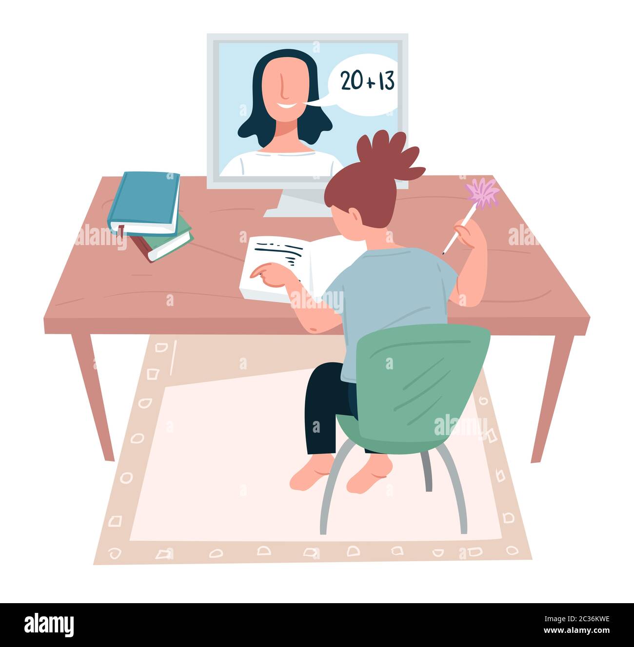 Tutor distant Stock Vector Images - Alamy