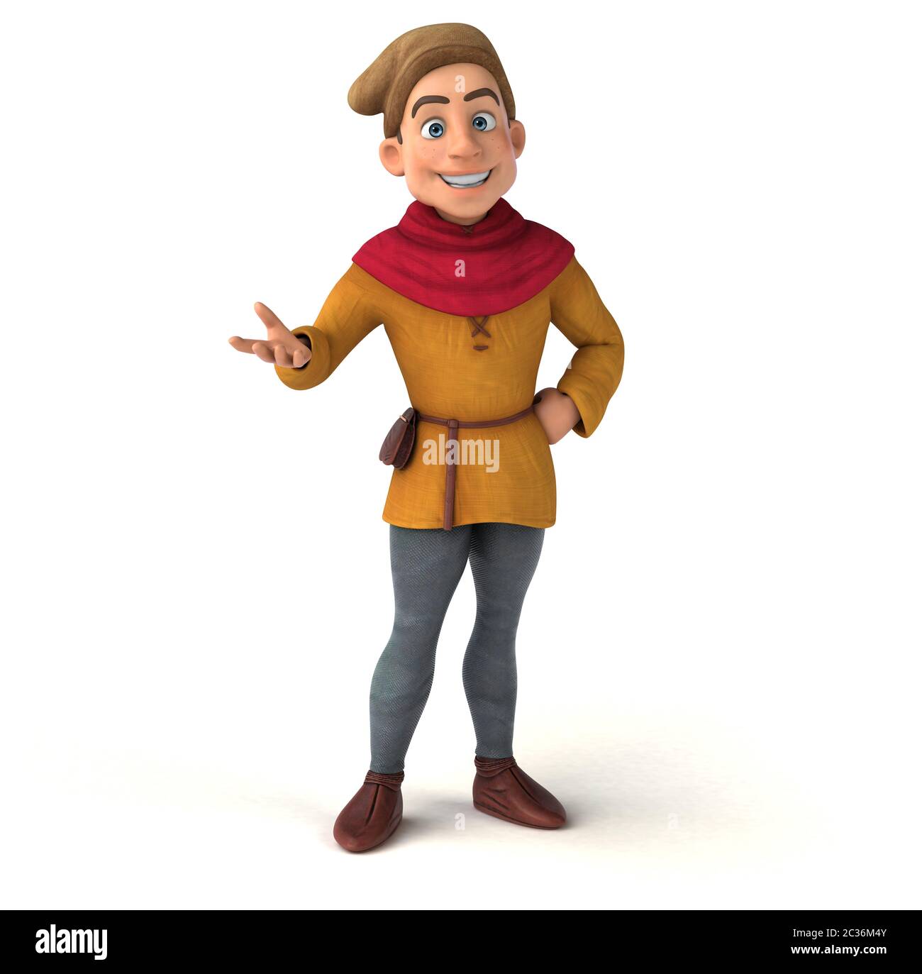 3D Illustration of a medieval historical character Stock Photo - Alamy