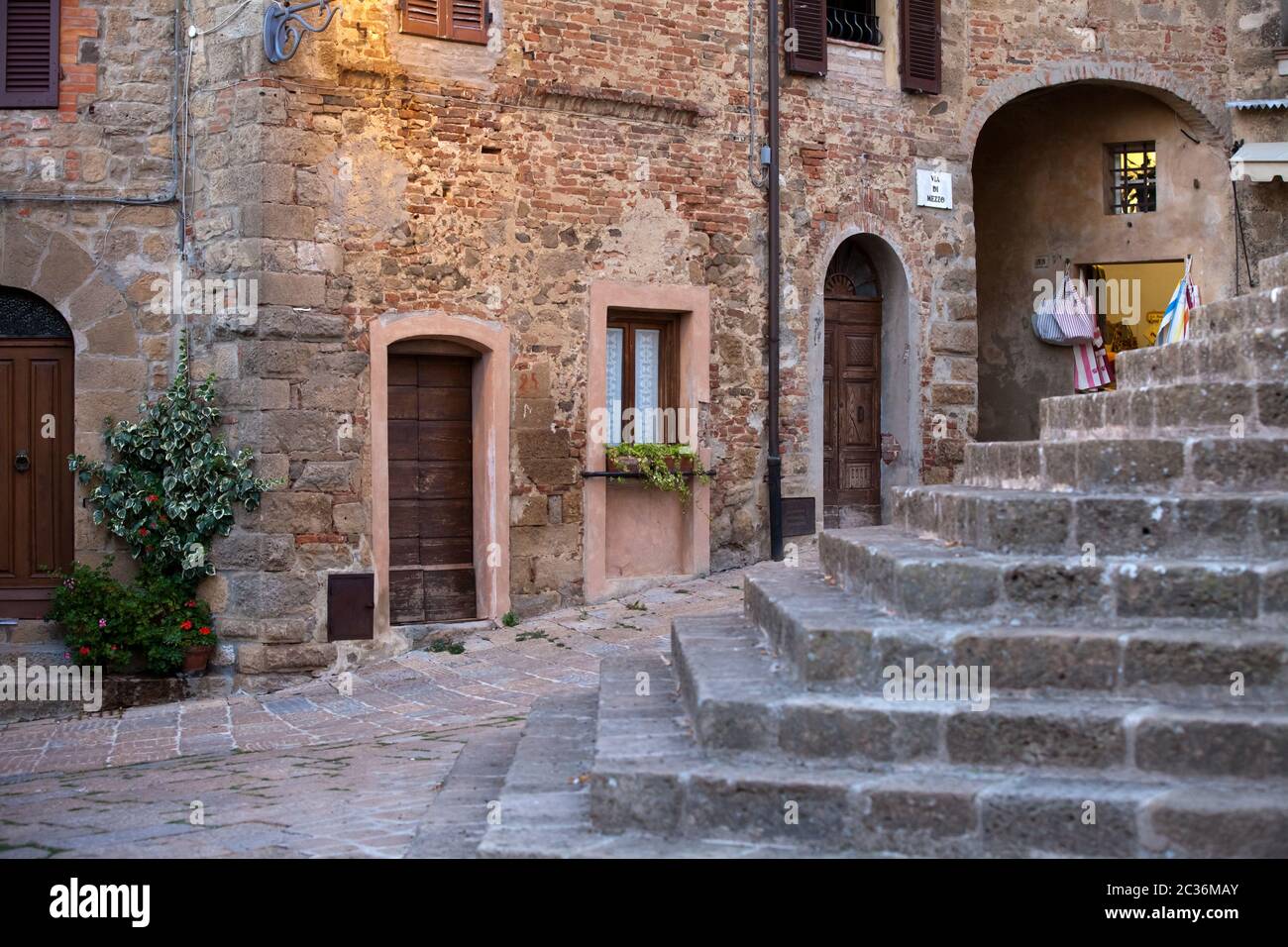 Monticchiello - Medieval village near Pienza . Tuscany. Italy Stock ...