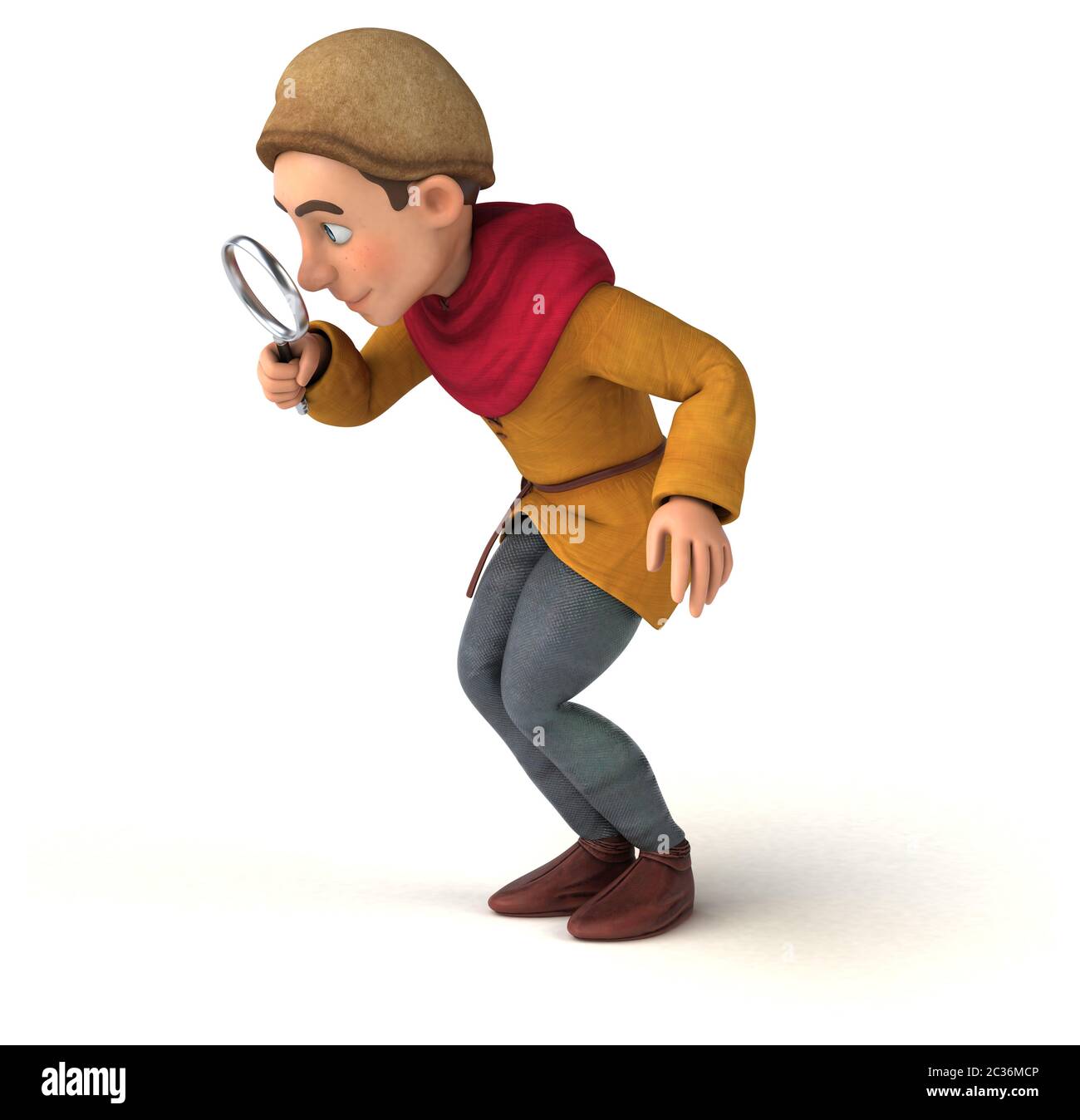 3D Illustration of a medieval historical character Stock Photo - Alamy