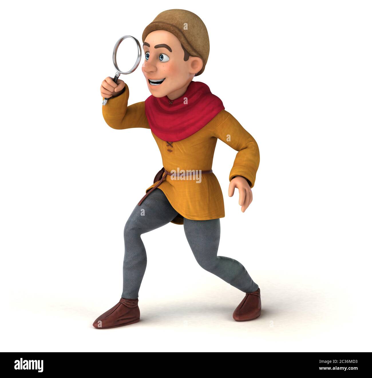 3D Illustration of a medieval historical character Stock Photo - Alamy