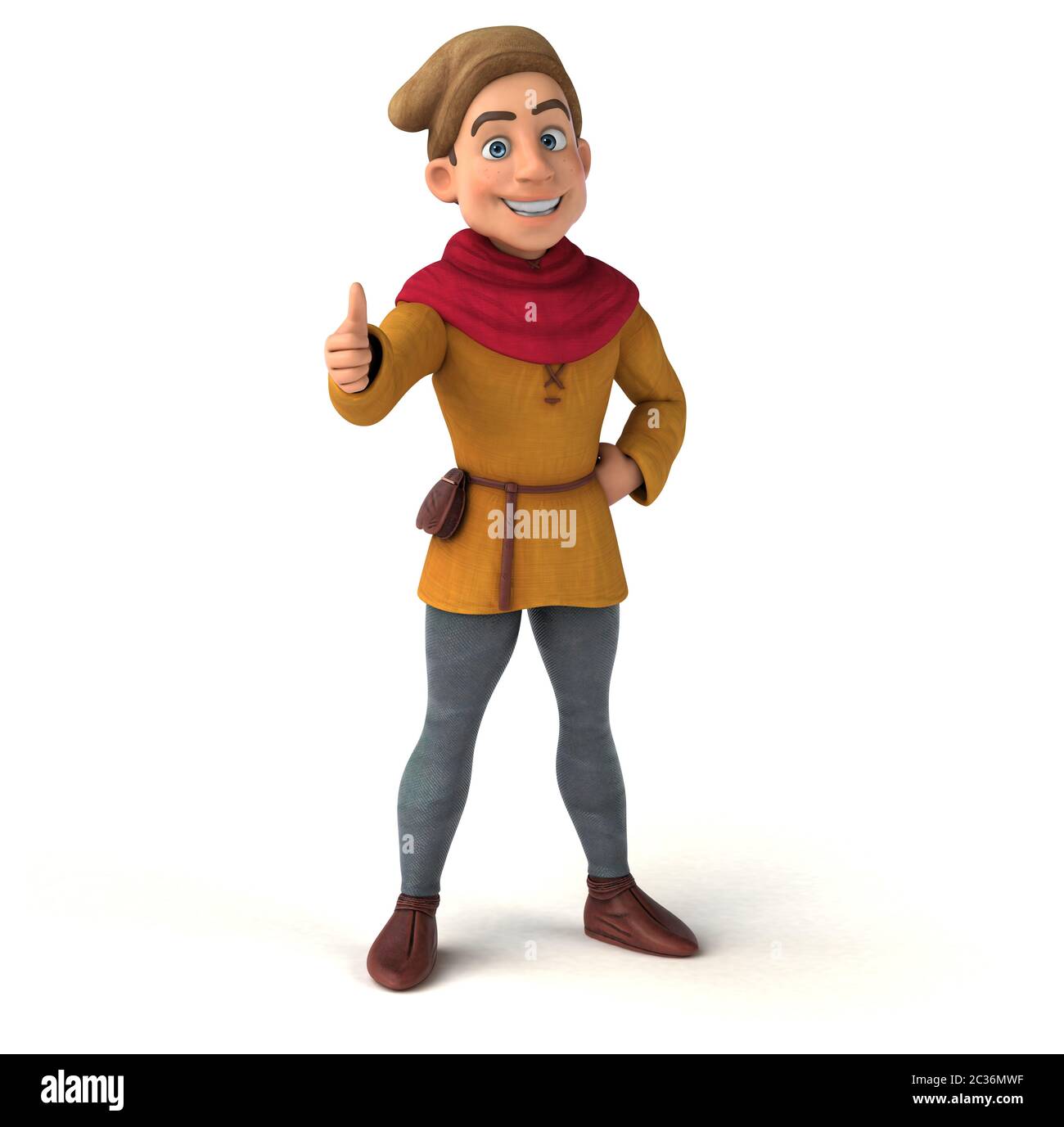 3D Illustration of a medieval historical character Stock Photo - Alamy